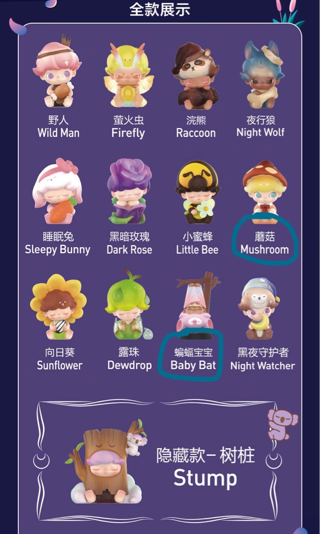 Popmart - Dimoo forest night, Hobbies & Toys, Toys & Games on Carousell