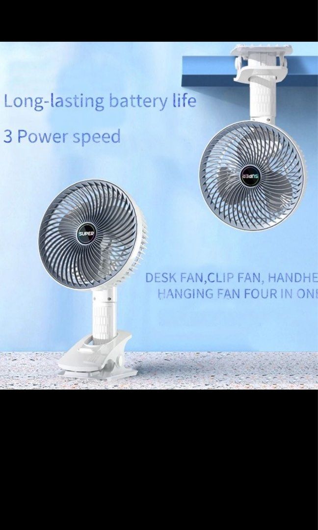 Portable clip fan , Furniture & Home Living, Lighting & Fans, Fans on ...