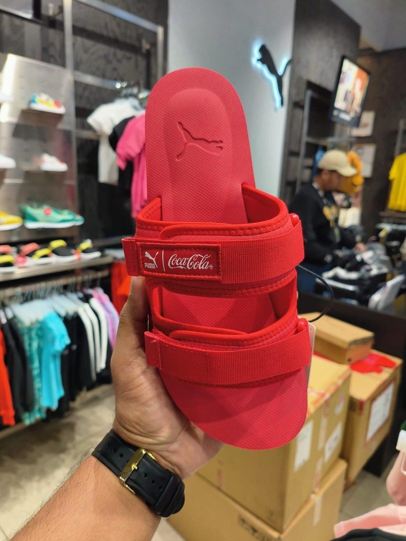 Puma x Coca Cola Sandal, Men's Fashion, Footwear, Flipflops and Slides ...