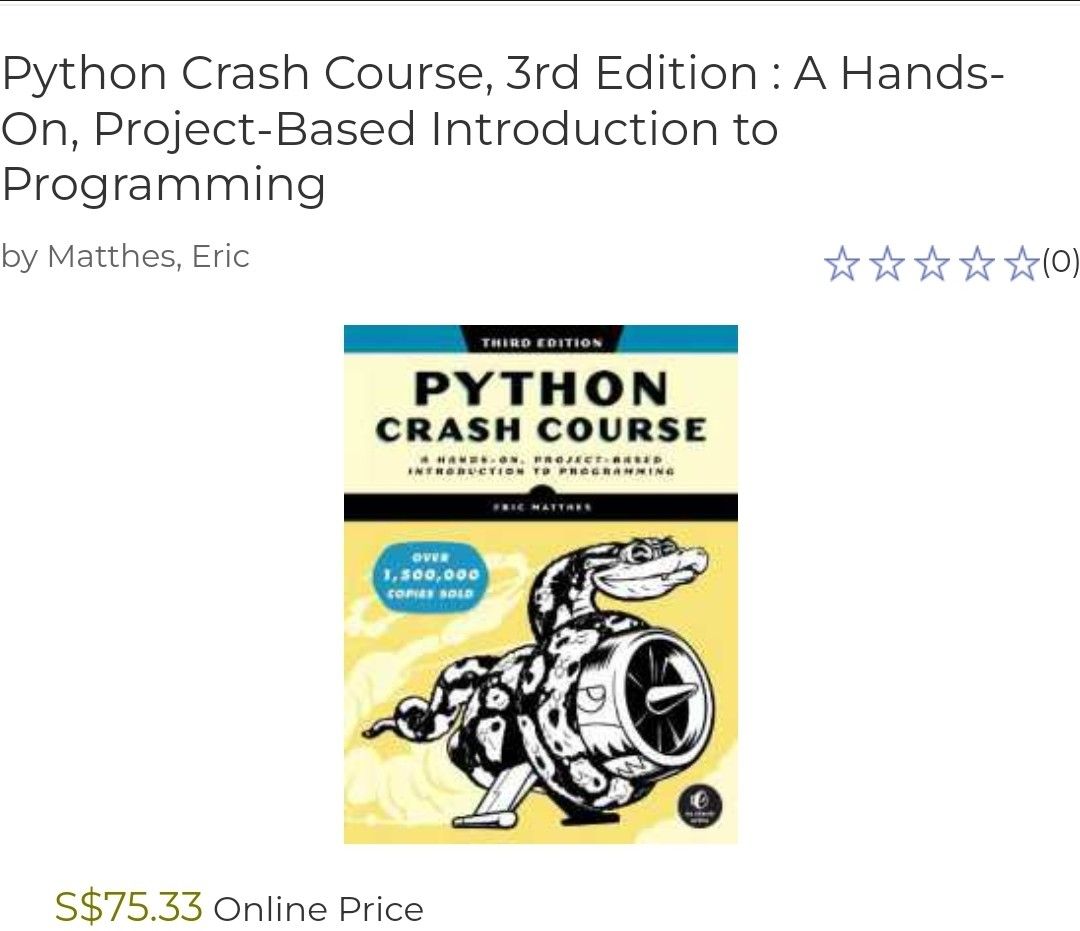 Python Crash Course 3rd ed, Hobbies & Toys, Books & Magazines ...