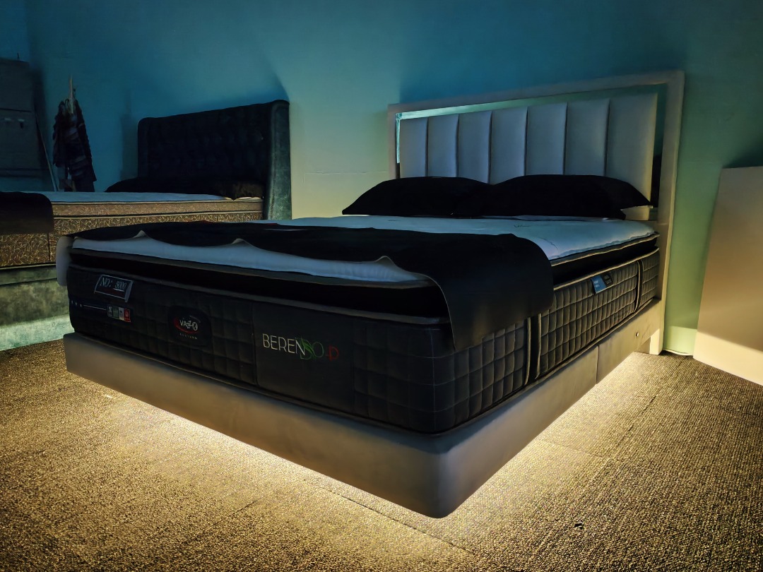 Queen King Floating Divan Bed with LED Lights @ only $750 (Queen Size ...