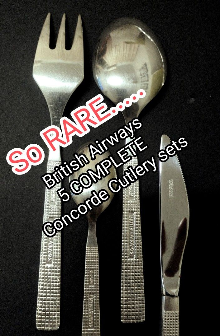 Rare & So Iconic - Complete 4pc cutlery sets from the British Airways ...