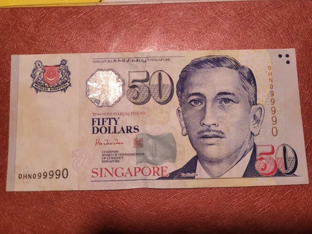 Rare S/n of Singapore 50 dollars note, Hobbies & Toys, Memorabilia ...