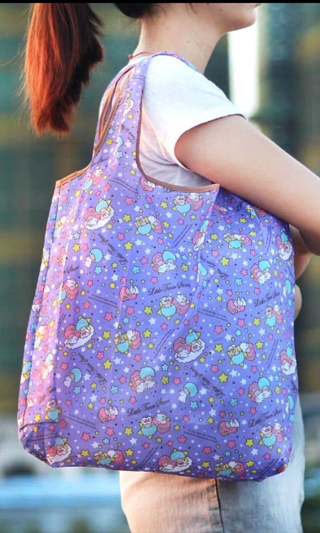Sanrio Little Twin Stars Kiki Lala reusable bag, Women's Fashion, Bags ...