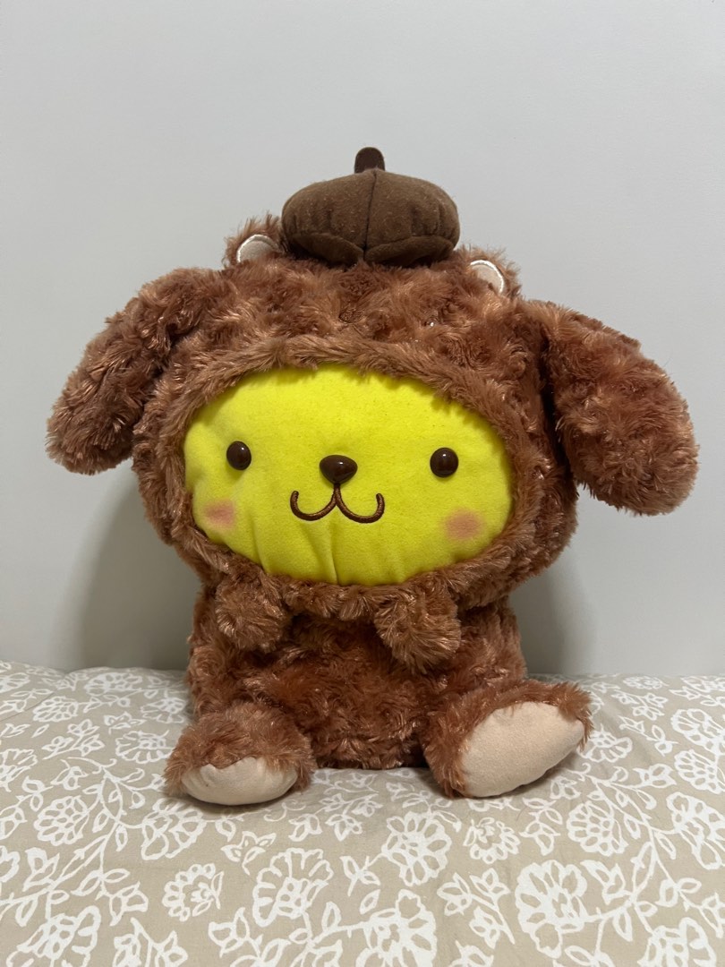 Sanrio Pompompurin in Bear Suit Plush, Hobbies & Toys, Toys & Games on ...