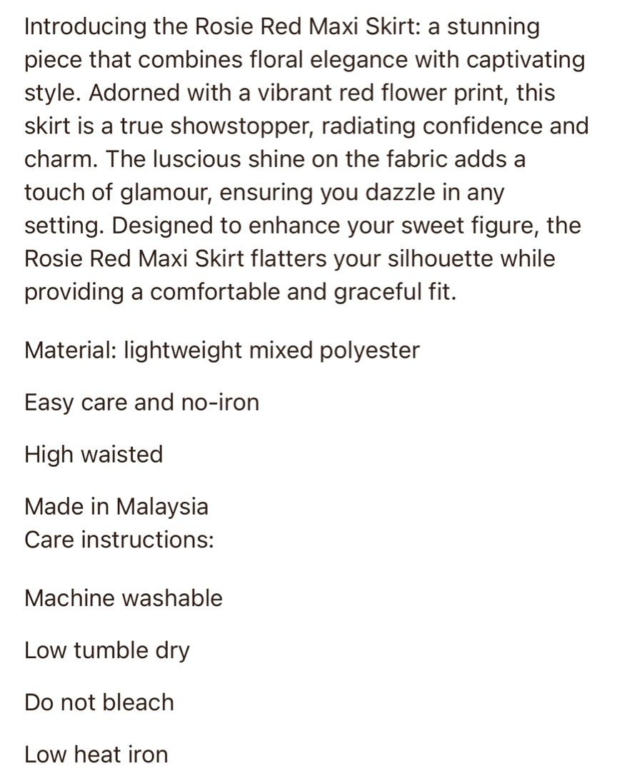 Saoi Del Mar Maxi Skirt in Rosie Red, Women's Fashion, Bottoms, Skirts on Carousell