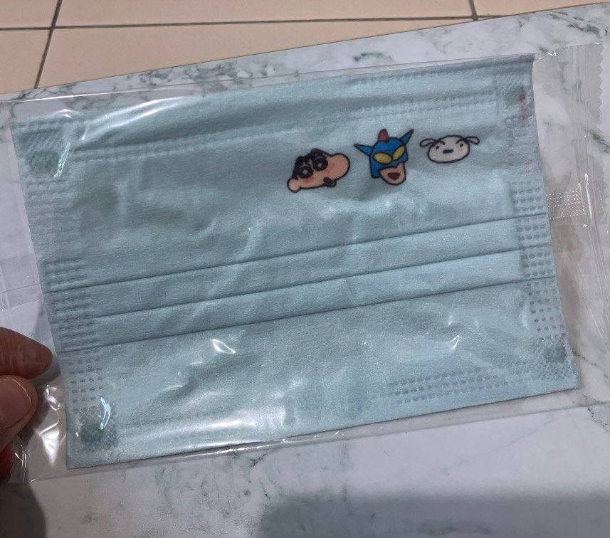 Shin chan face mask (kid size), Health & Nutrition, Face Masks & Face ...
