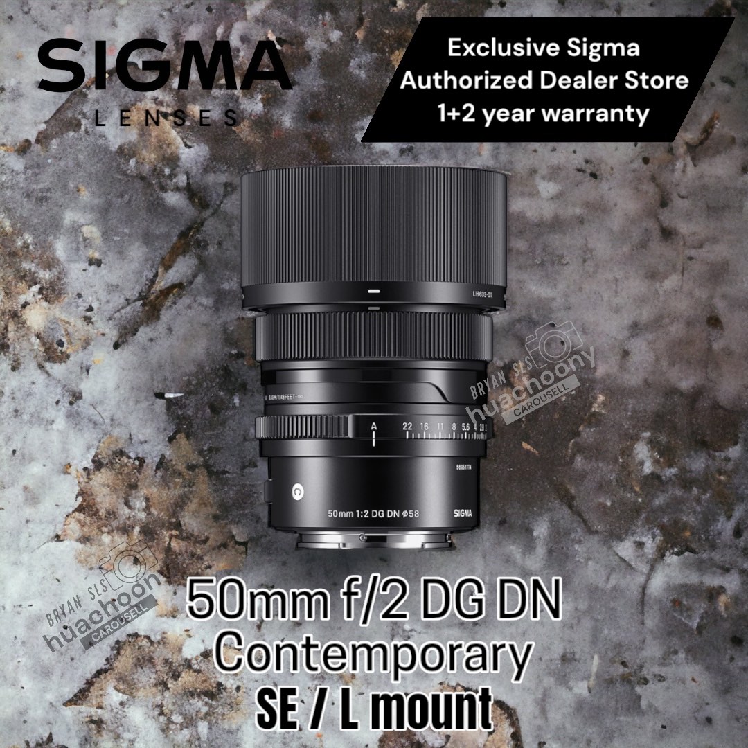 Sigma 50mm f2 DG DN Contemporary ( Available Sony E and L mount ...