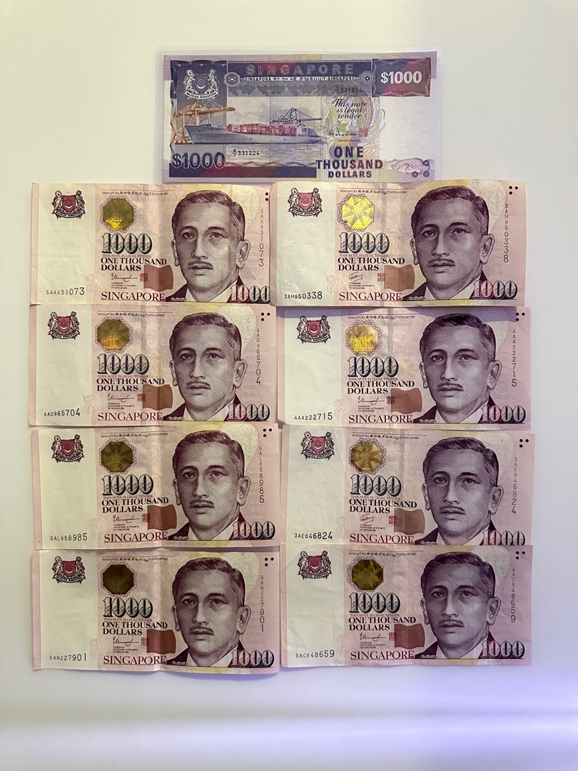 Singapore $1000 Notes | Ship Old Notes | Like New, Hobbies & Toys ...