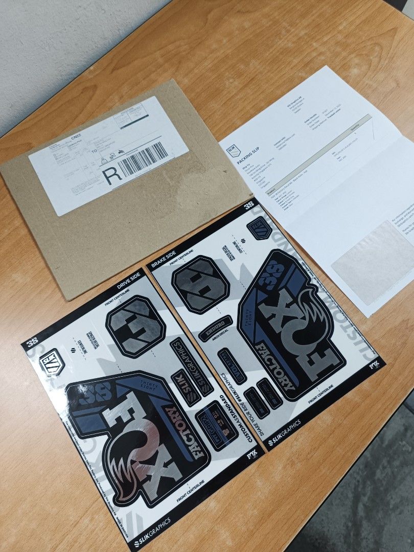 Slik Graphics FOX 38 Factory Decal Kit, Sports Equipment, Bicycles ...