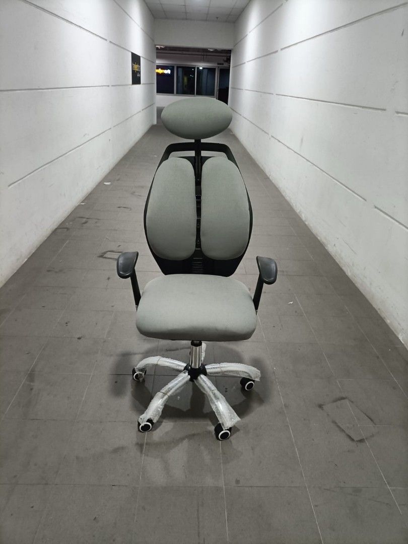 SPAWN II Dynaspine Office Chair in GREY, Furniture & Home Living ...