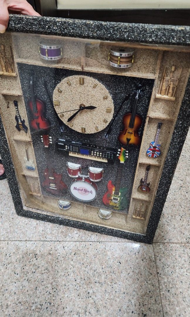 Speical hard Rock clock and frame, Furniture & Home Living, Home Decor ...