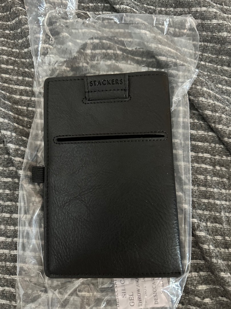 Stackers Black leather Passport sleeve, Men's Fashion, Bags, Belt bags, Clutches and Pouches on ...