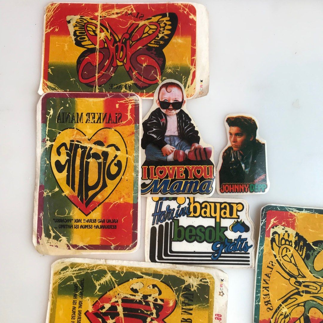 Sticker sablon Vintage stickers from Indonesia national retro and ...