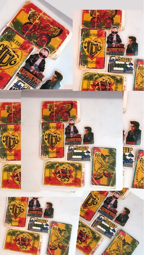 Sticker sablon Vintage stickers from Indonesia national retro and ...