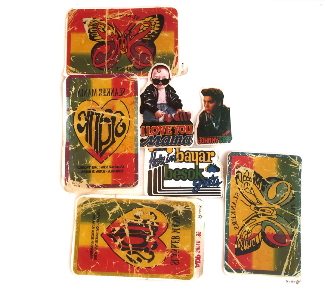 Sticker sablon Vintage stickers from Indonesia national retro and ...