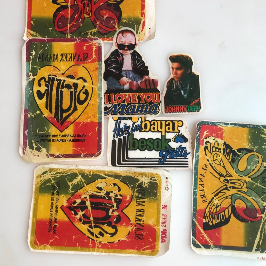 Sticker sablon Vintage stickers from Indonesia national retro and ...