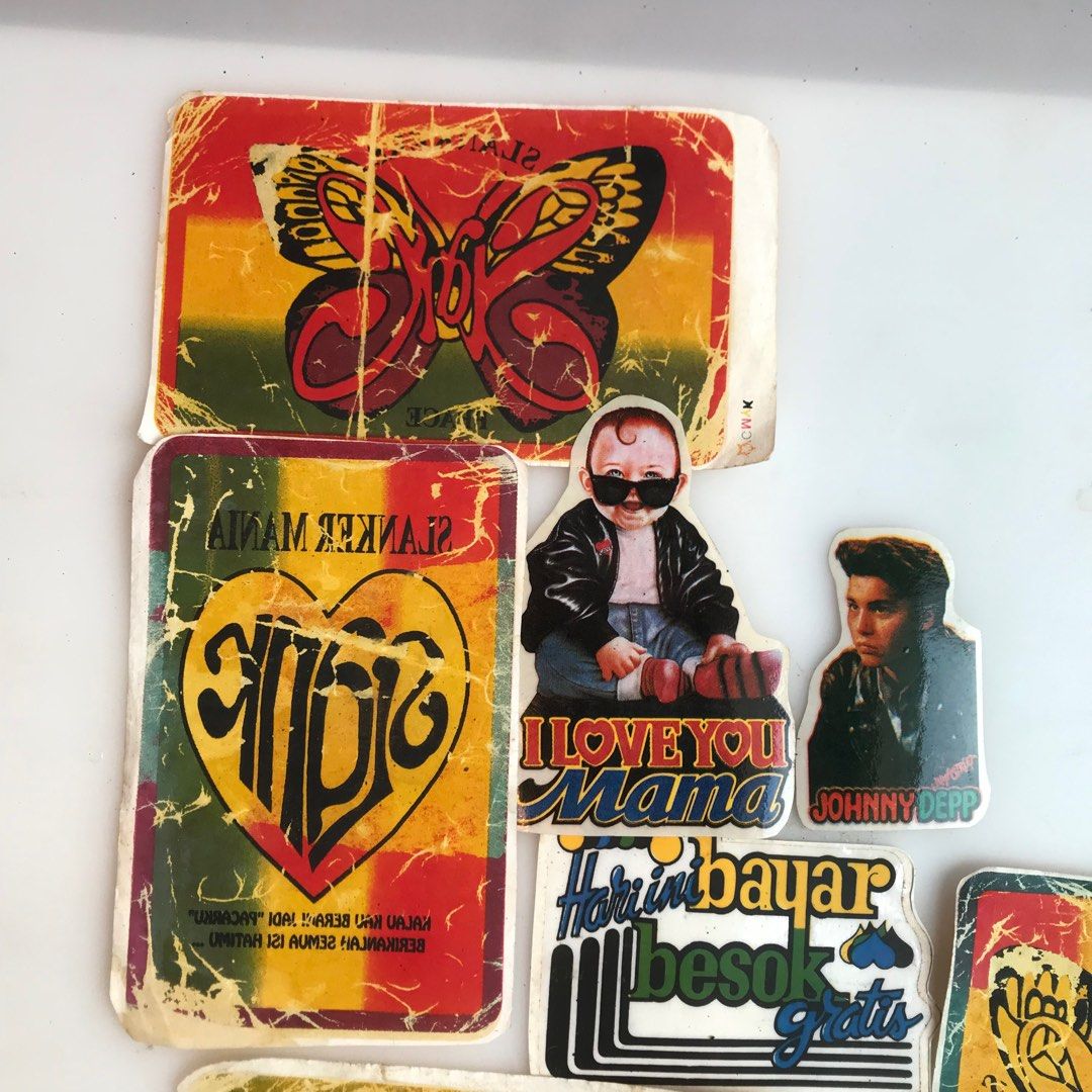 Sticker sablon Vintage stickers from Indonesia national retro and ...