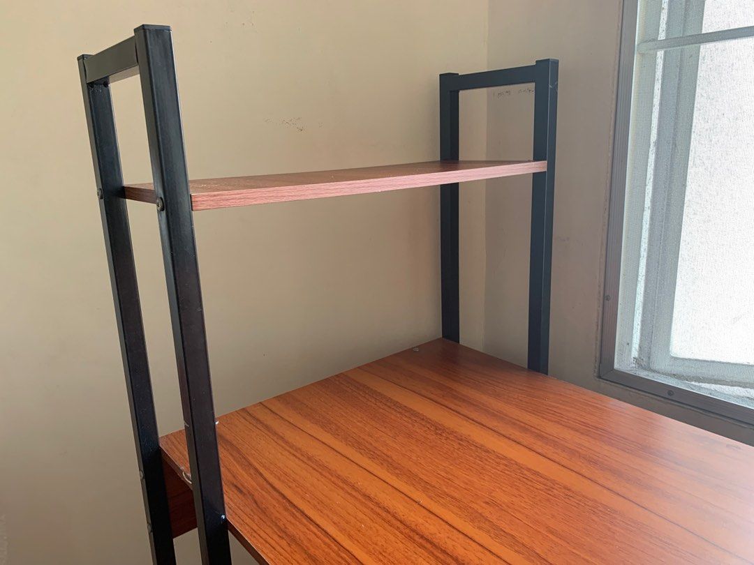 Study desk with side shelf, Furniture & Home Living, Office Furniture ...