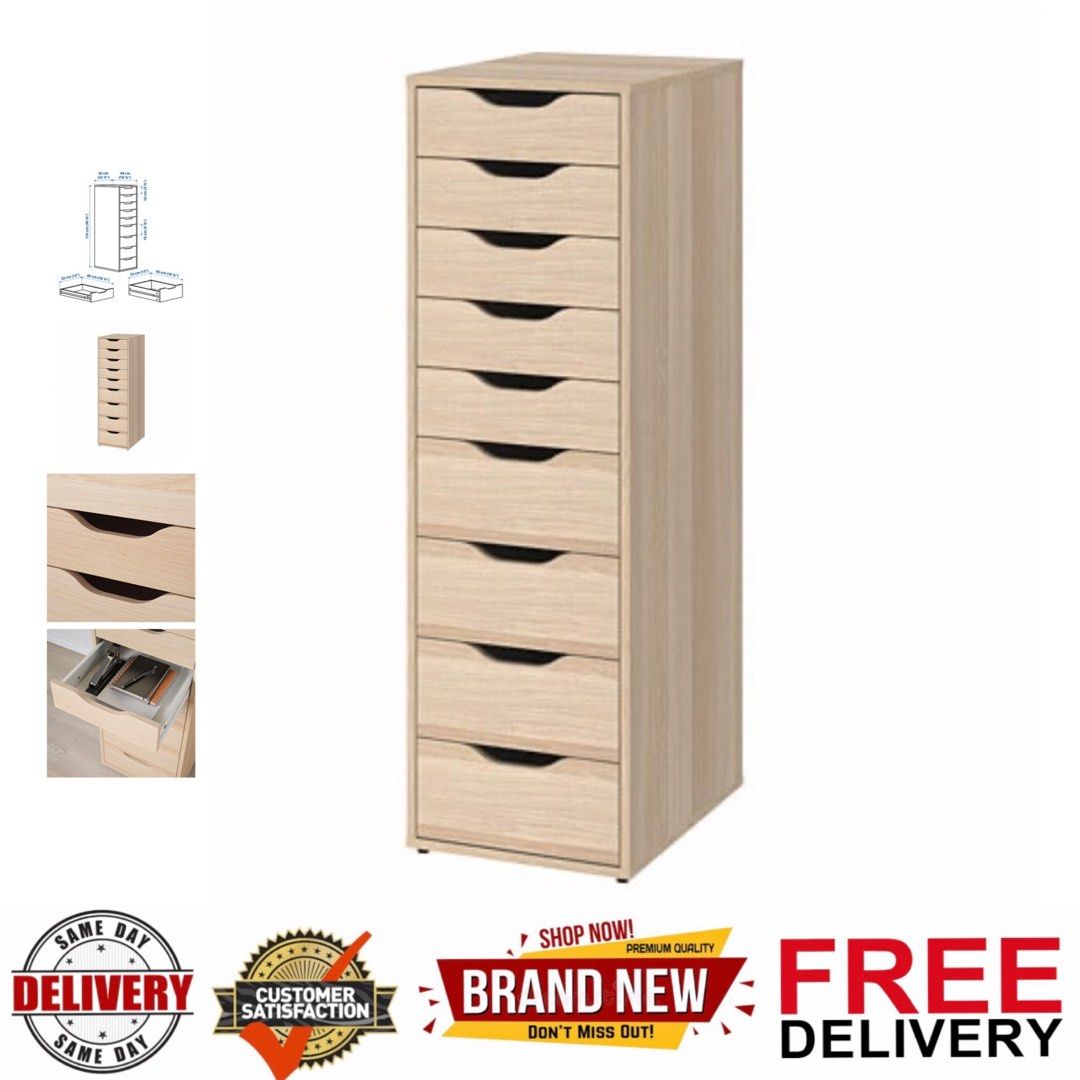 Tall drawer IKEA drawer ALEX Drawer unit with 9 drawers IKEA ALEX ...