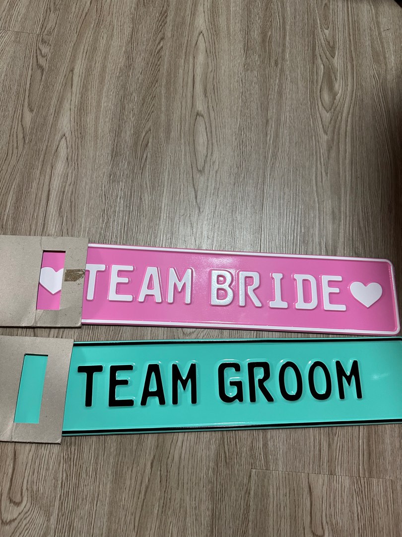 Team Bride & Team Groom, Hobbies & Toys, Stationery & Craft, Occasions ...