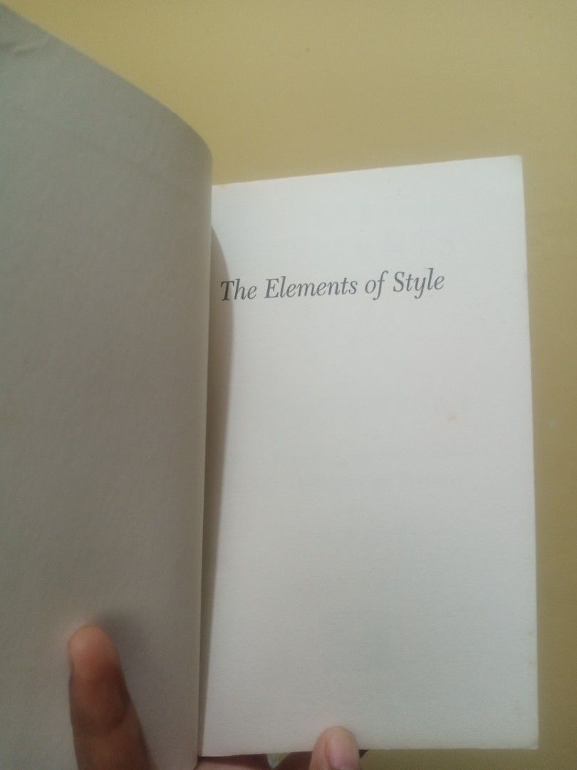 PRE-LOVED The Elements of Style Fourth Edition by William Strunk Jr ...