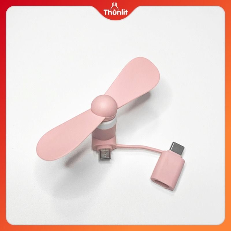 Thunlit Portable Phone Fan 2 in 1 Type-C Small Mini Fan for Mobile ...
