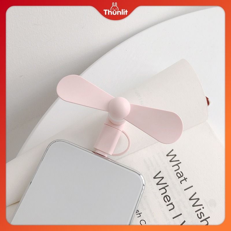 Thunlit Portable Phone Fan 2 in 1 Type-C Small Mini Fan for Mobile ...