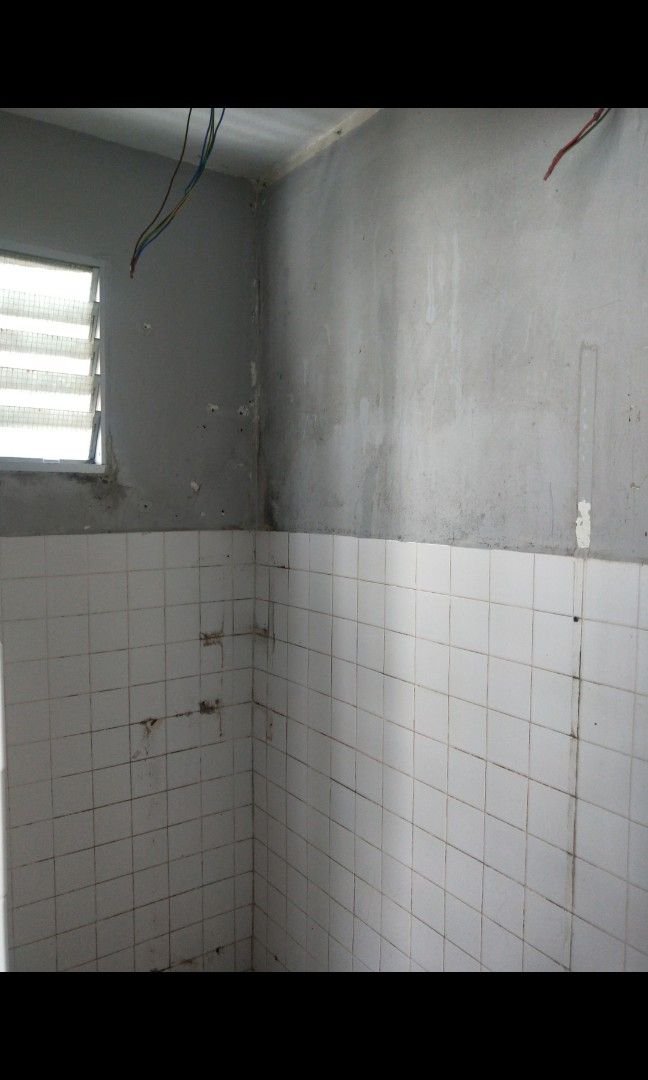 Toilet Overlay Tiles Works +Plumbing + Electrical Works Completed ...