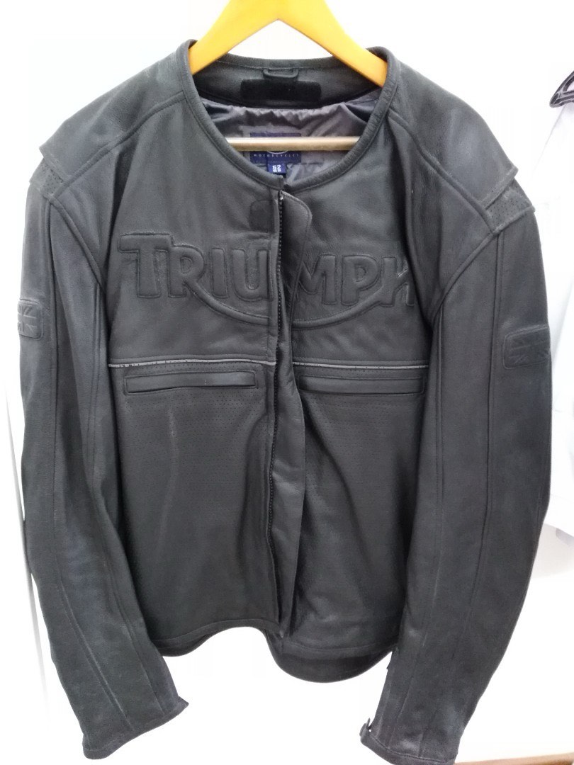 Triumph Motorcycle Leather Jacket, Men's Fashion, Coats, Jackets and ...