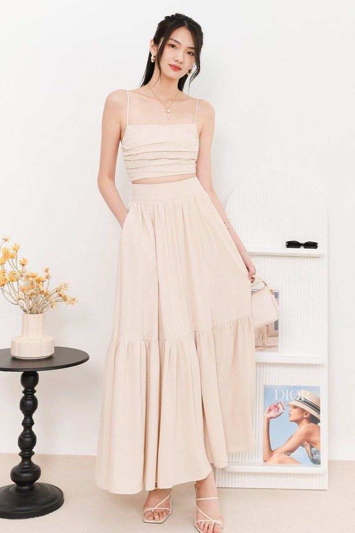 TSS Tilly Tiered Co-Ord Set in Ecru, Women's Fashion, Dresses & Sets ...