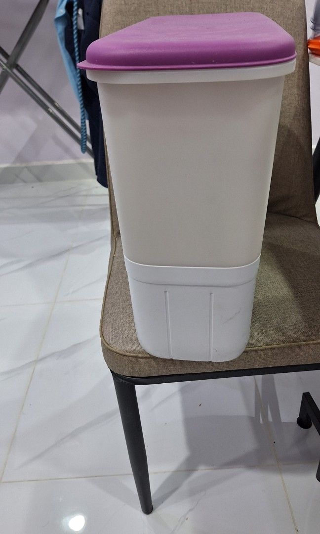 Tupperware rice dispenser 10kg, Furniture & Home Living, Kitchenware ...