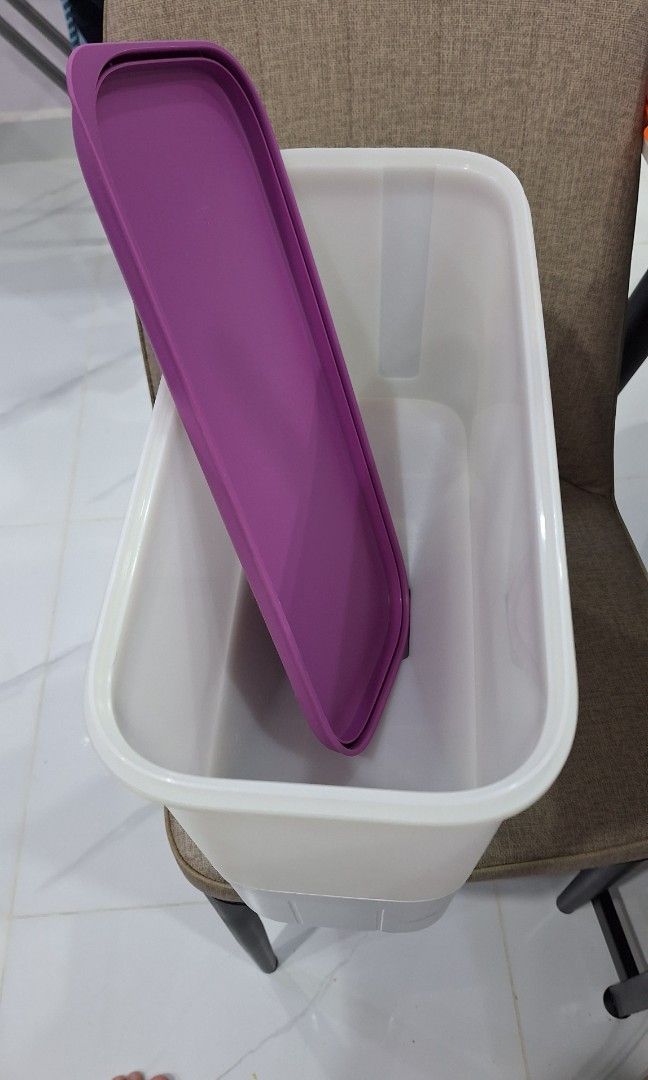 Tupperware rice dispenser 10kg, Furniture & Home Living, Kitchenware ...