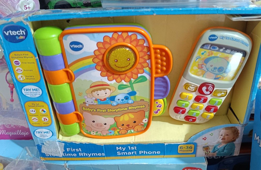 Vtech 2 in 1 Storytime rhymes and 1st smart phone, Hobbies & Toys, Toys ...