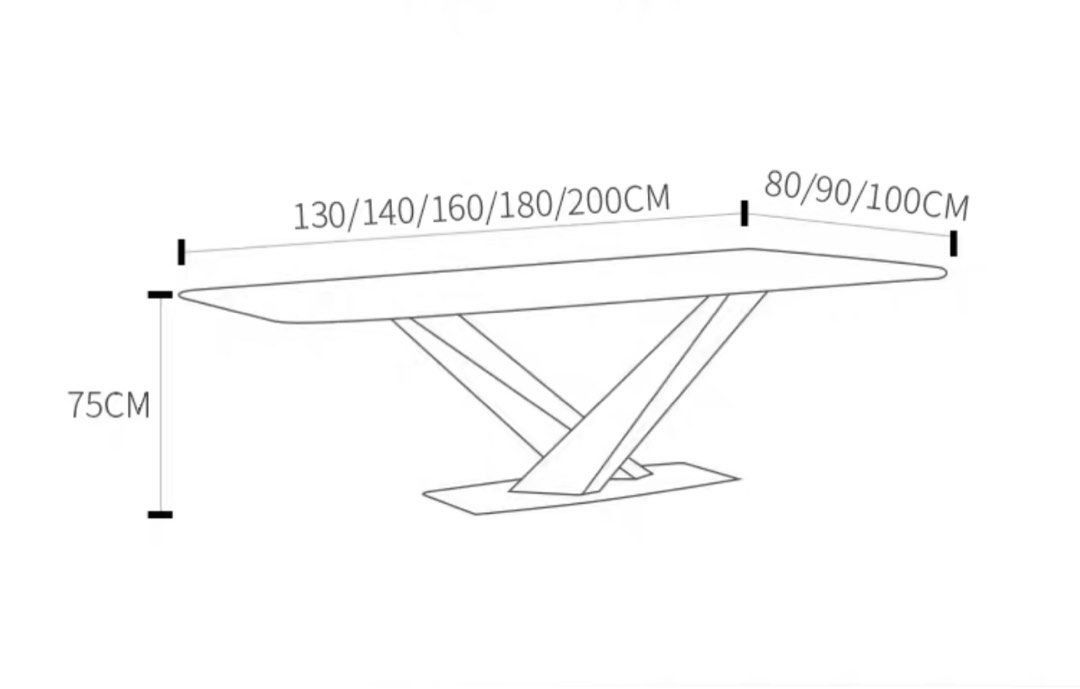 WARP Modern Sintered Stone Dining Table, Furniture & Home Living ...