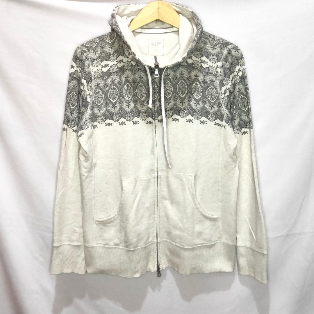 Ziphoodie UNIQLO Motif Batik (Rare), Fesyen Pria, Pakaian , Atasan di ...