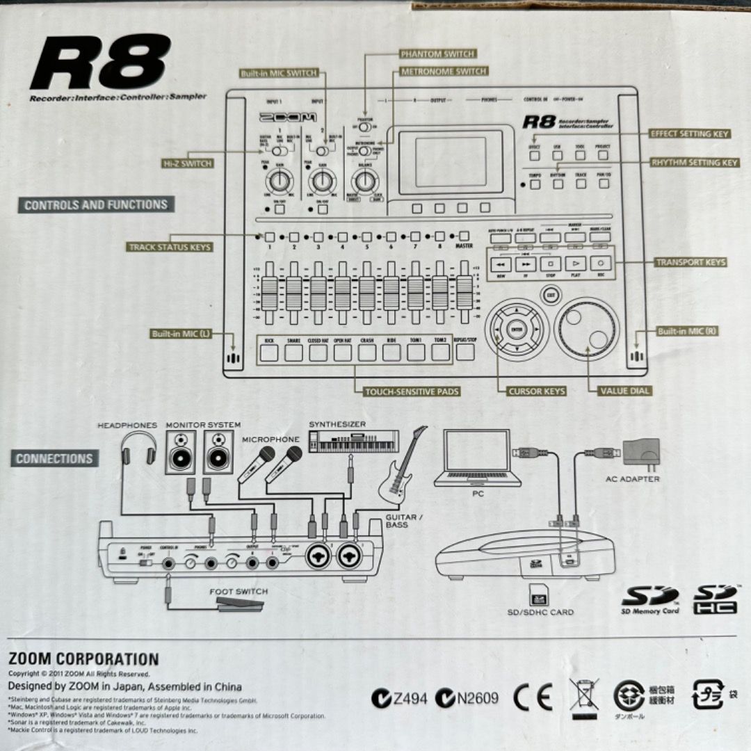 Zoom R8 Multi Track Recorder Interface Controller Sampler, Hobbies ...