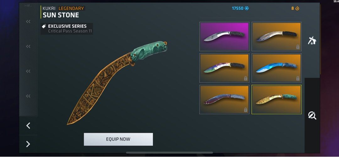 11 Knife skins + glove critical ops account, Video Gaming, Video Games ...