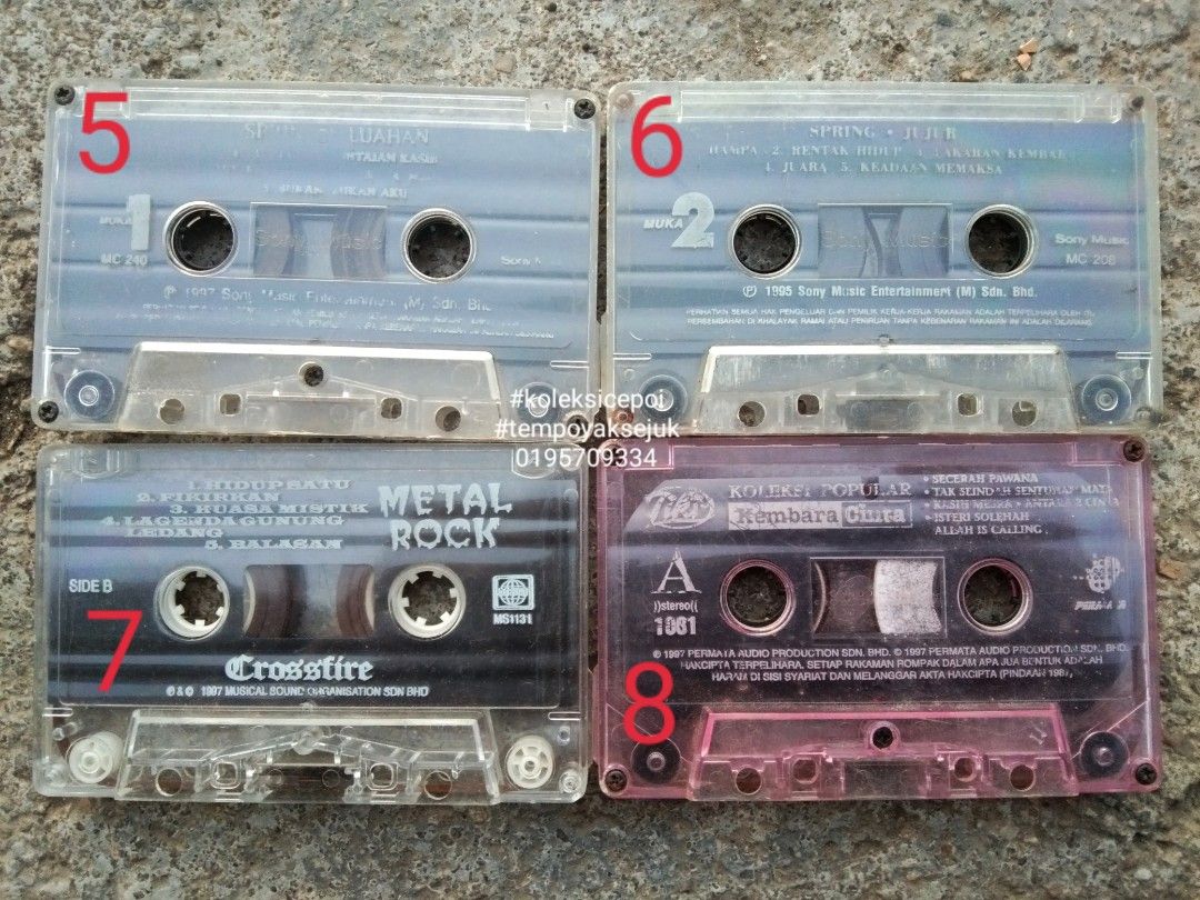 12 Kaset Lama - Tiada Inlay dan Casing, Hobbies & Toys, Music & Media ...