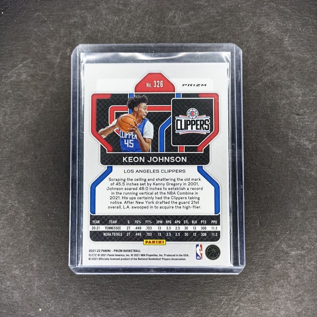 2021-22 NBA Card Keon Johnson Prizm 75th RC, Hobbies & Toys, Toys ...