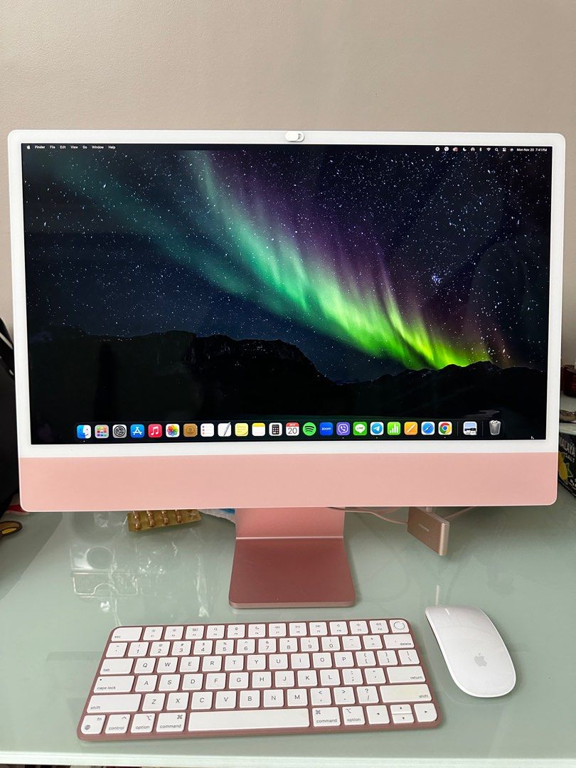 2021 M1 iMac Pink 256gb, Computers & Tech, Desktops on Carousell