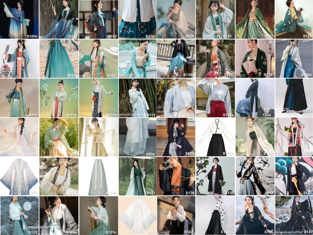 >400 Hanfu rental female male costumes Han, Wei, Jin, Tang, Song, Ming ...