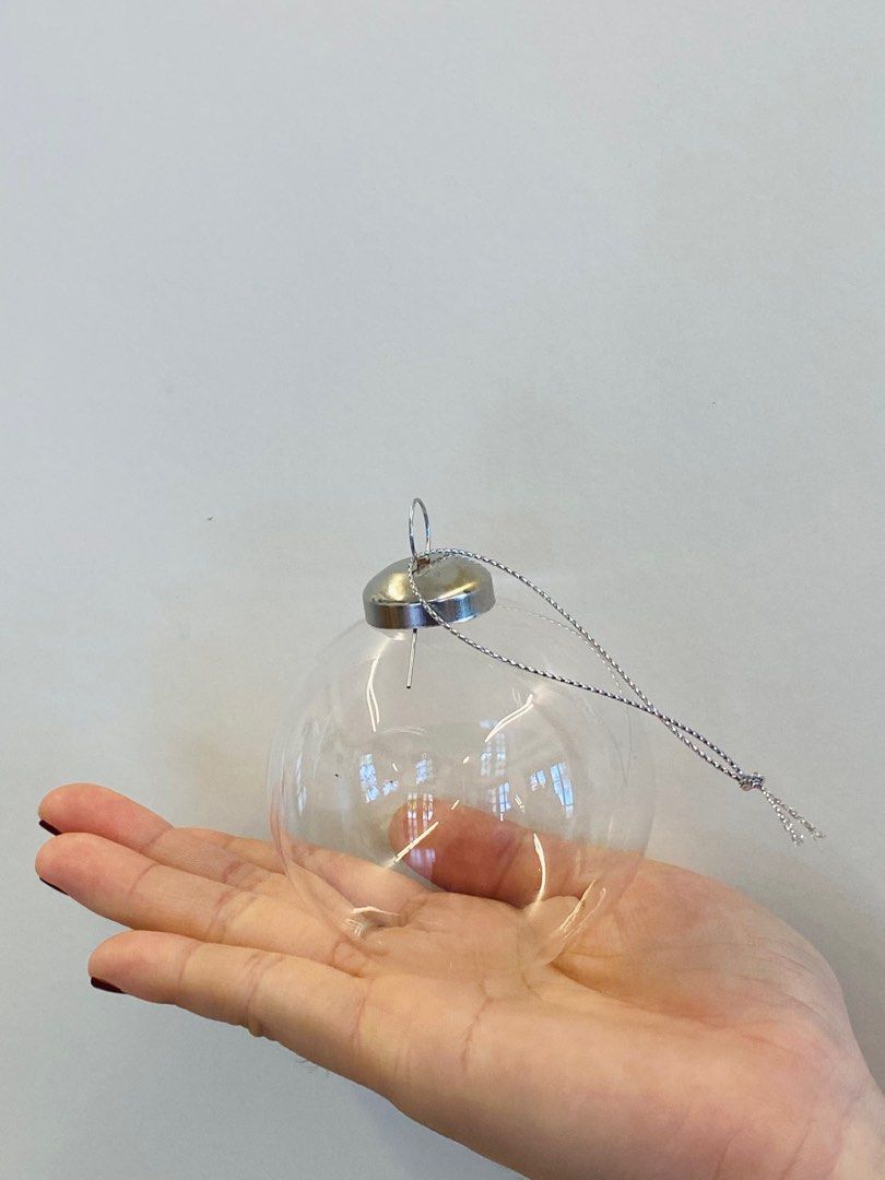7cm Clear Hanging Glass Balls - $2 each , 20 pieces in total ...