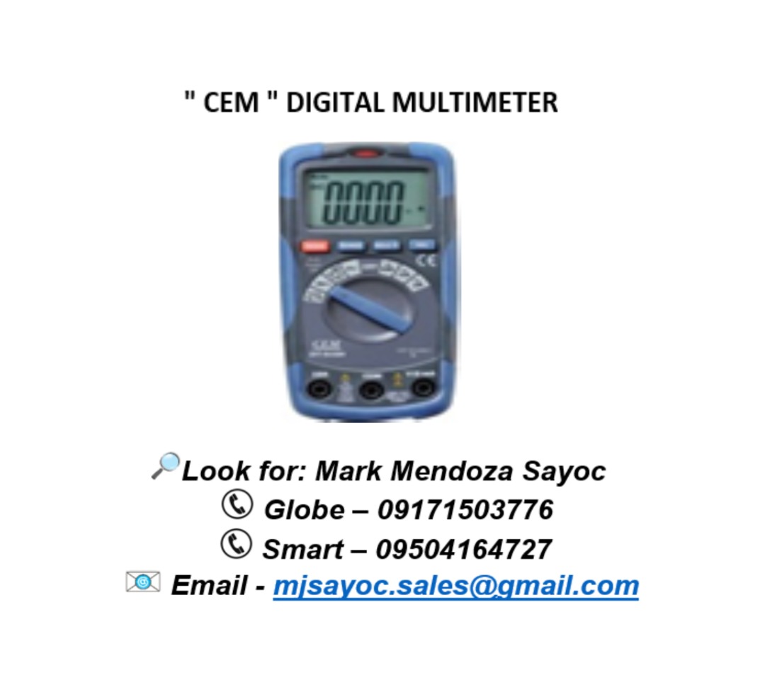 " CEM " DIGITAL MULTIMETER, Commercial & Industrial, Construction Tools ...
