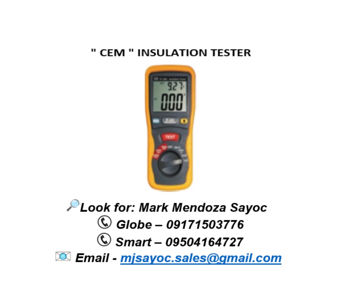 " CEM " INSULATION TESTER, Commercial & Industrial, Construction Tools ...