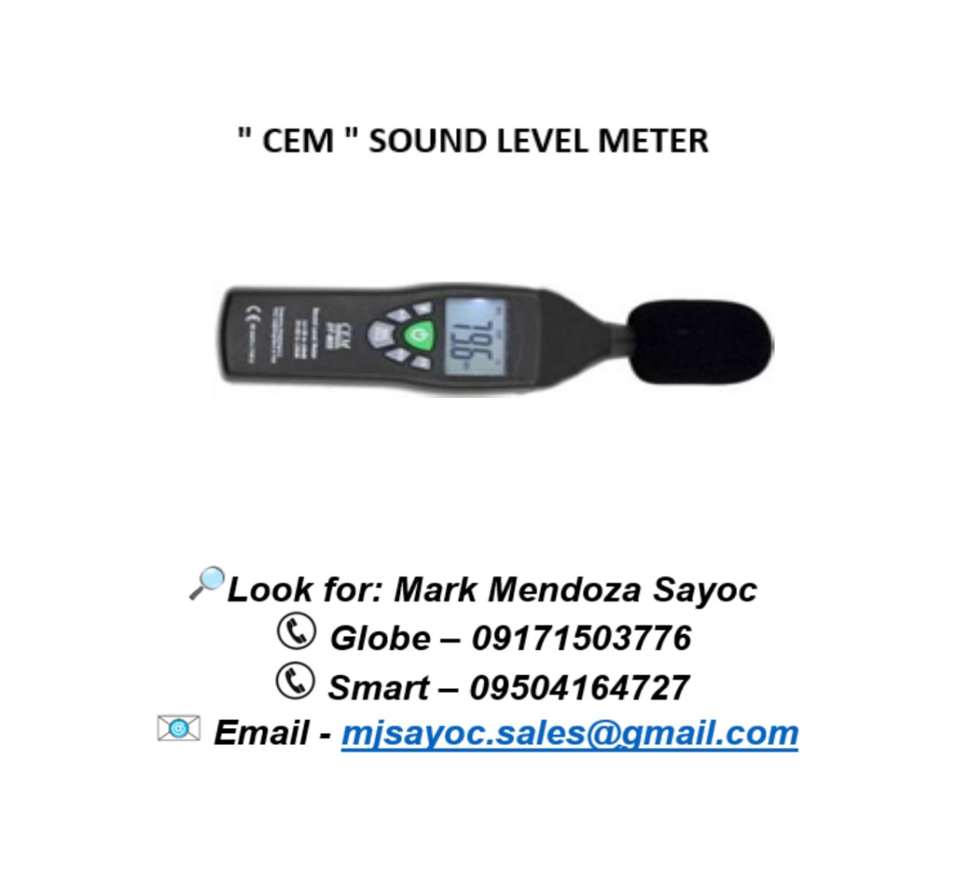 " CEM " SOUND LEVEL METER, Commercial & Industrial, Construction Tools ...