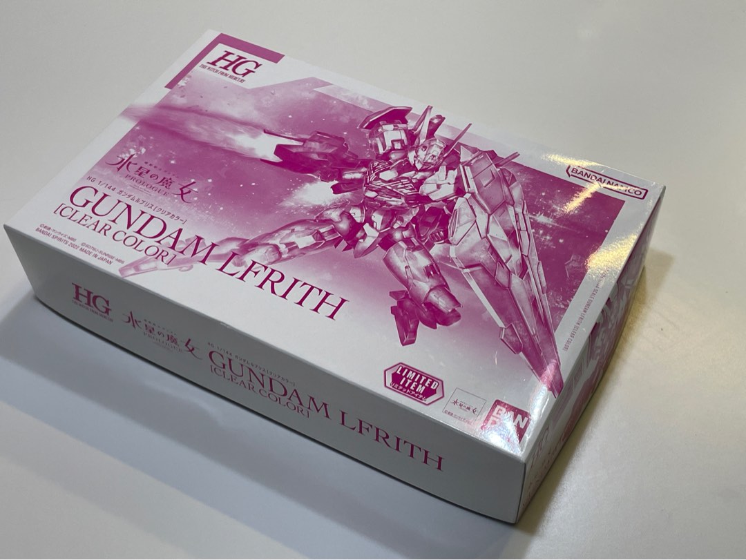 全新 HG 1/144 透明 限定版 Gundam Lfrith Clear Color 魔靈高達 水星的魔女 風靈, 興趣及遊戲, 玩具 ...