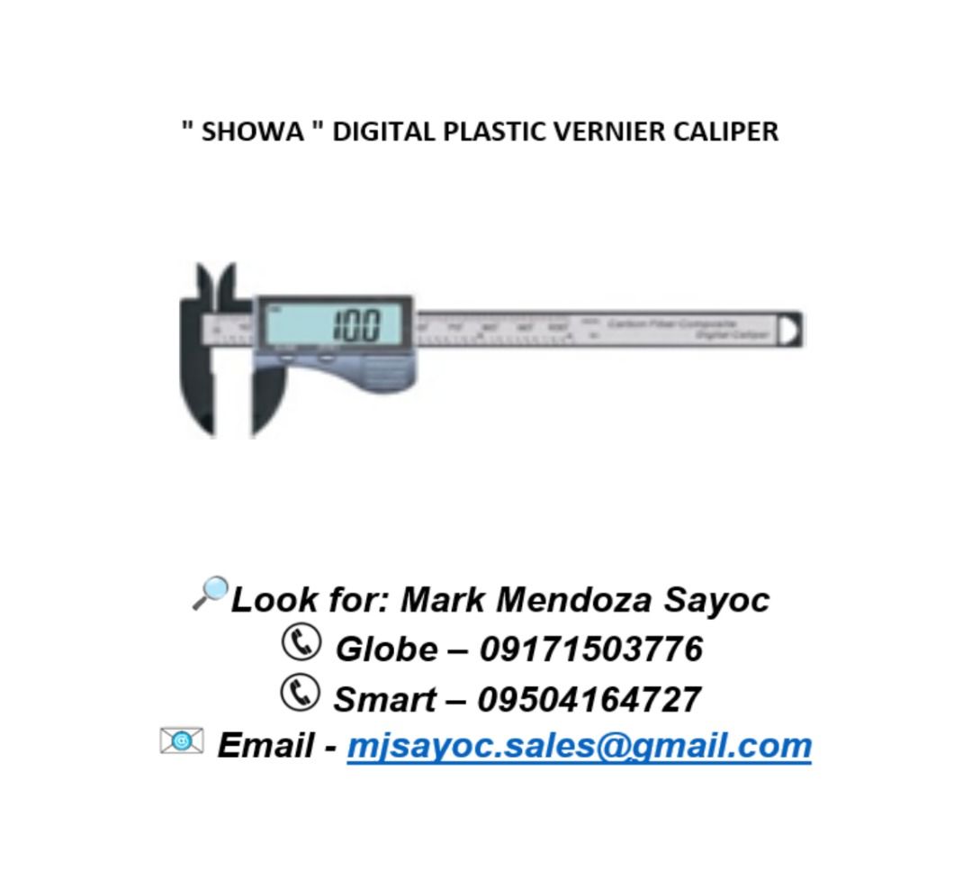 " SHOWA " DIGITAL PLASTIC VERNIER CALIPER, Commercial & Industrial ...