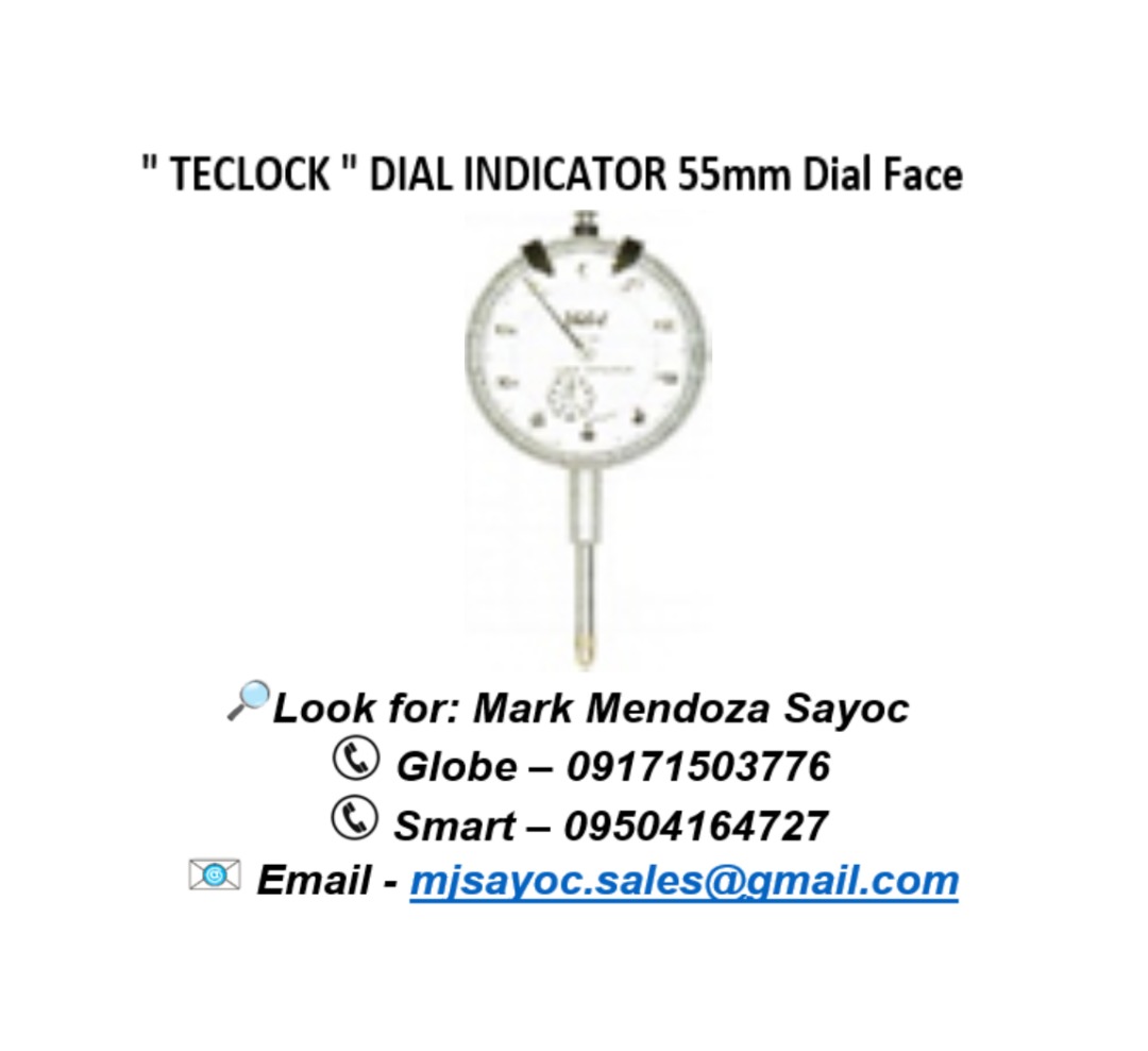 " TECLOCK " DIAL INDICATOR 55mm Dial Face, Commercial & Industrial ...