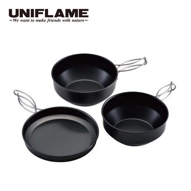 [預訂]日本製 UNIFLAME Trail Pot 3/5 Cookset 露營煮食三/五件套裝, 運動產品, 行山及露營 - Carousell